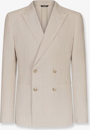 Dolce & Gabbana Portofino linen blazer with striped motif - DOLCE & GABBANA - gender_Man