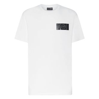 Plein Sport Homme, Tops, Blanc, Taille: M T-shirt Col Rond SS Tiger Crest Edition
