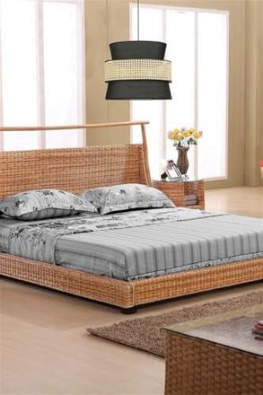 Opviq Elegant Bohemian Chandelier, Rattan Body, Adjustable Height 70 cm, 40 cm Diameter, Anthracite & Beige | E27 Socket, Perfect for Scandinavian Decor