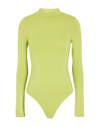 8 by YOOX VISCOSE MOCK-NECK THONG BODYSUIT