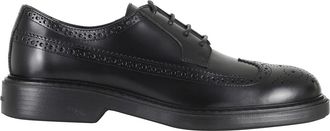 Hogan Homme, Chaussures, Noir, Taille: 40 1/2 EU Derby H704 Perforations