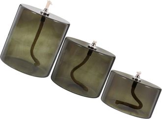 Valiclud 3 Stück Glas Öllampen Vintage Öllaterne Ohne Öl Mit Baumwollseil Wohnaccessoire Für Innen Wohnraum Hochzeitsdekoration Stilvolle Lampendekoration