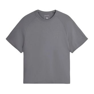 Yohji Yamamoto Boxy Kurzarm-T-Shirt - - Tops - Herren - Grau - L