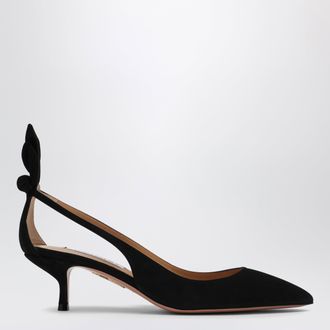 Aquazzura Schwarzes Deneuve-Pumps aus Wildleder