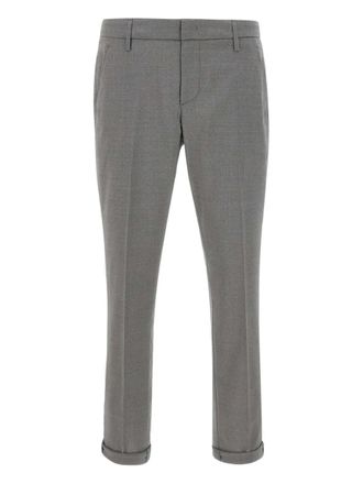 Dondup pantalon en laine &agrave; ourlet retrouss&eacute; - Gris
