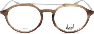Dunhill Homme, Accessoires, Beige, Taille: ONE Size Montures de Lunettes Rondes en Titane