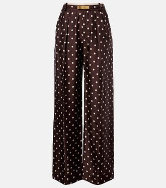 Zimmermann Weite Hose aus Seidensatin