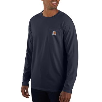 Carhartt Work in Progress Herren Force Relaxed Fit Midweight Long-Sleeve Pocket Arbeits-T-Shirt, Navyr Gr.XXL