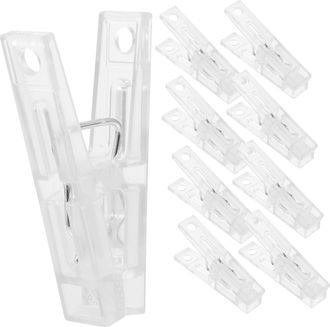 Amosfun 10 St&uuml;ck Windfeste W&auml;scheklammern Aus Kunststoff Kleine Handtuchclips Mit Starker Klemmkraft Strandtuch Und Stuhlclips F&uuml;r Reisen Und Balkon