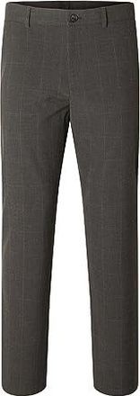 Selected SELETED HOMME Slhslim-Robert des Flex 175 Pants Noos Pantalons, Gris m&eacute;lang&eacute;/Carreaux : Gris, 32W x 32L