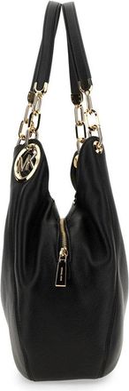 Michael Michael Kors Womens Lillie Large Shoulder Bag Black Cow Leather