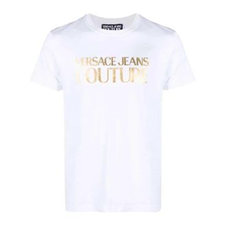 Versace Jeans Couture Bianco Kurzarm T-Shirt - Herrenmode - - Tops - Herren - Wei&szlig; - M