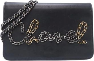 Chanel Portefeuille cha&icirc;ne/&eacute;paule Pre-owned - Femme - Pre-owned - Noir - Taille: ONE Size