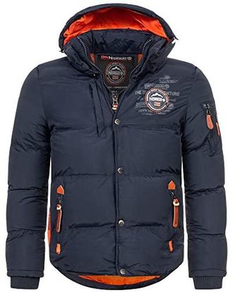 Geographical Norway Veste dhiver matelassée pour homme Parka vervieine, bleu marine, XXL