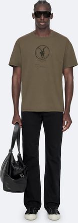 AllSaints Tier-Hale-SS-Rundhalsausschnitt in verwaschenem Khaki-Braun