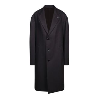 Lardini Homme, Manteaux, Brun, Taille: 2XL Manteau en laine &agrave; chevrons