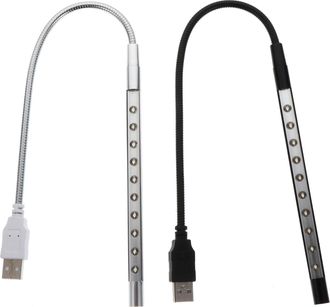 OSALADI Usb Wiederaufladbare Led Leselampe 2 Stück Tragbare Schreibtischlampe Mit 10 Leds Flexible Metallrohr Augenfreundliche Beleuchtung Für Laptop Und Stud