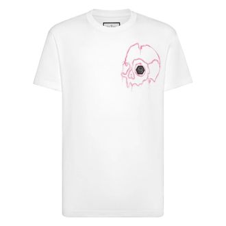 Philipp Plein Homme, Tops, Blanc, Taille: 2XL T-Chemises