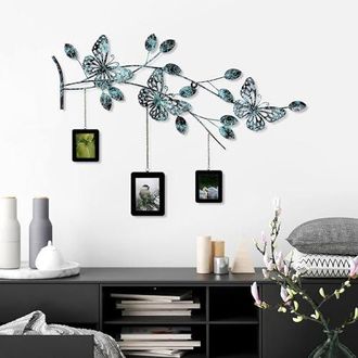 Hanah Home Handmade Decorative Metal Wall Accessory, 93 x 65 x 4 cm | 100% Metal, Unique Hand-Painted Design | Perfect for Home Decor, Adds Elegance & Style