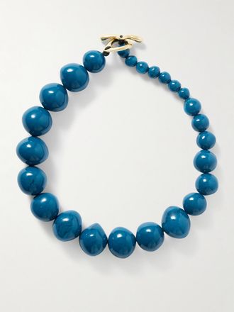 Dinosaur Designs Boulder Beads Kette Mit Harz - Blau