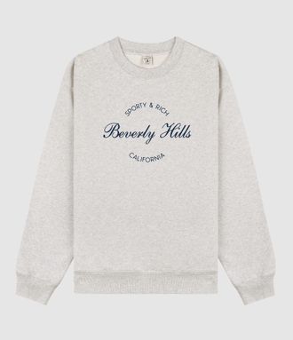 Sporty & Rich Pull Beverly Script Heather Gray