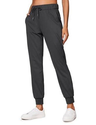 CRZ YOGA Femme Pantalon de Jogging Cordon de Serrage D&eacute;contract&eacute; Athl&eacute;tique Surv&ecirc;tement avec Poches Lat&eacute;rales - 71cm Gris Encre 40