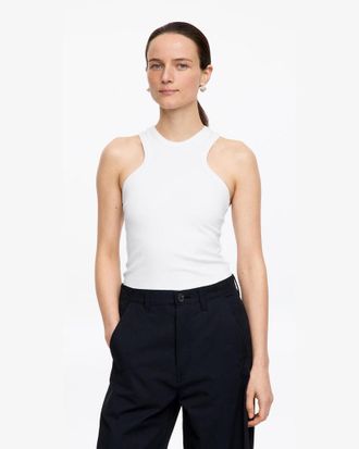 Arket Tanktop Mit Racerback -Wei&szlig;