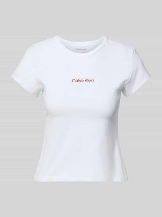 Calvin Klein Jeans T-Shirt mit Rundhalsausschnitt und Label-Print