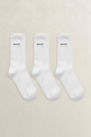 GANT Herren 3er-Pack Sportsocken (43-45) Wei&szlig;