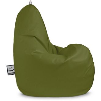 Happers Happers - Pouf Poire Relax Similicuir Marron Enfant Kaki