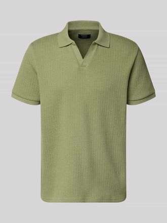 Mc Neal Regular Fit Strick-Poloshirt mit V-Ausschnitt