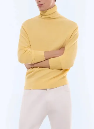 Fursac Pull col roul&eacute; en laine et cachemire - Taille XL - Homme