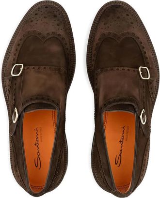 Santoni Rvrt Monk Shoes - Brown