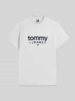 Tommy Jeans Relaxed Fit T-Shirt aus reiner Baumwolle mit Label-Schriftzug