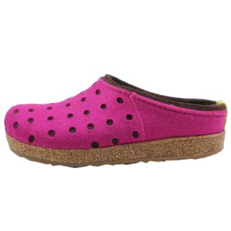 Haflinger Damen Hausschuh Pantoffel Filz Grizzly Holly 711064, Gr&ouml;&szlig;e:39 EU, Farbe:Pink