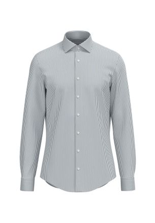 Seidensticker Herren Shaped Fit Langarm Business Hemd, Grün, 38