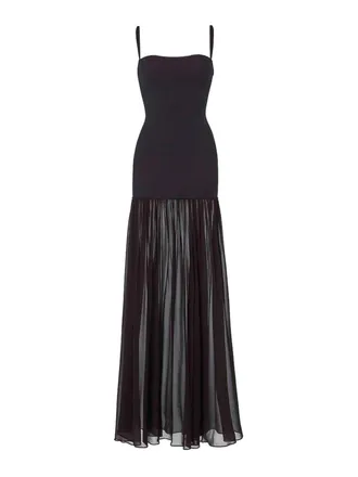 Hunza G Knielanges Kleid - Schwarz
