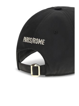 Valentino Garavani Mens Baseball Hat Black-Cream Cotton Black/cream