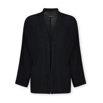Elena Miro Viscose Blend Cardigan - - Knitwear - Damen - Schwarzk - 2XL