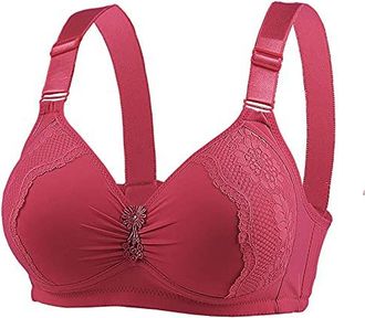 Generic 2026 Soutiens-gorge pour femmes soutien-gorge paire poitrine dame de taille bonnet mince sous-v&ecirc;tements Plus, bordeaux, 76