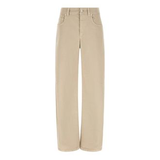 Brunello Cucinelli Wide-Leg Hosen - - Jeans - Damen - Beige - 2XS