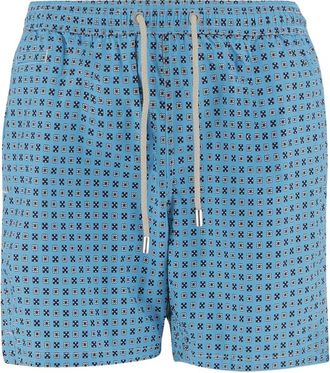 MC2 Saint Barth Homme, Maillots de bain, Bleu, Taille: XL Maillot de bain en nylon avec motif imprim&eacute;