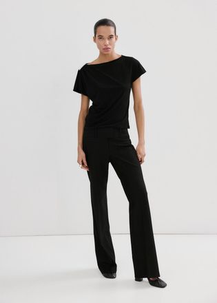 Mango T-shirt d&eacute;tail m&eacute;tallique noir - Femme - XS - MANGO