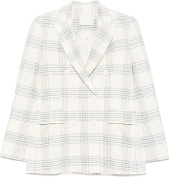 Circolo 1901 Femme, Vestes, Multicolore, Taille: 38 FR Blazer crois&eacute; &agrave; carreaux