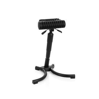 hjh OFFICE 830025 Tabouret Assis-Debout/Tabouret de Travail Top Work 33 Similicuir Noir Mousse M&eacute;tal