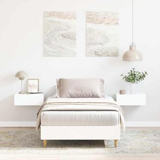 vidaXL Cadre de lit sans matelas blanc 90x190 cm bois ding&eacute;nierie vidaXL