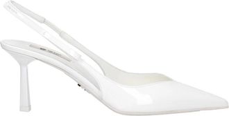 Prada Lackleder Slingback Pumps - - Shoes - Damen - Wei&szlig; - 36 1/2 EU