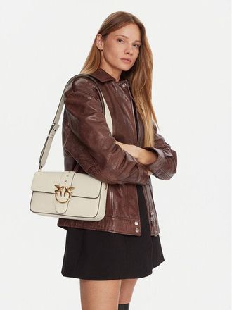 Pinko Handtasche Love One Classic Slouchy Fl PLTT 104524 A2OX Wei&szlig;