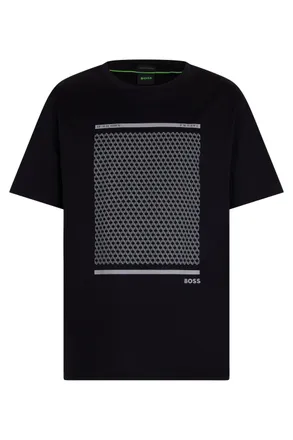 HUGO BOSS Printed Geometric T-Shirt - Black