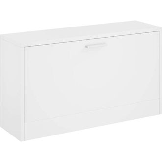 vidaXL Schuhbank Hochglanz-Wei&szlig; 80x24x45 cm Holzwerkstoff - Vidaxl